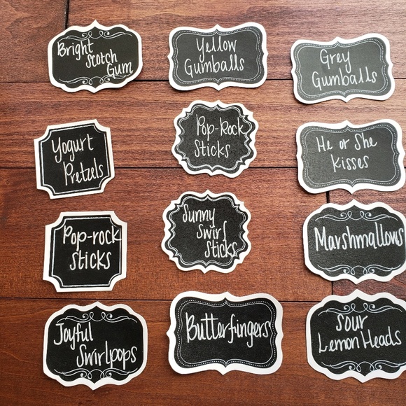 Handmade | Party Supplies | Candy Buffet Name Tags | Poshmark